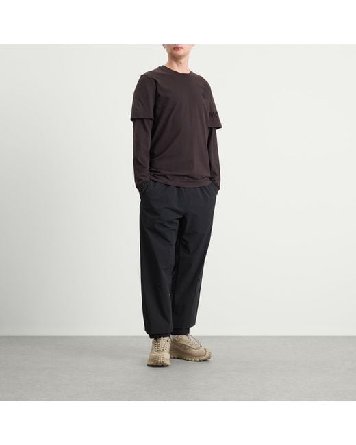 Moncler Long Sleeve Double Layer T-Shirt in Brown for Men | Lyst