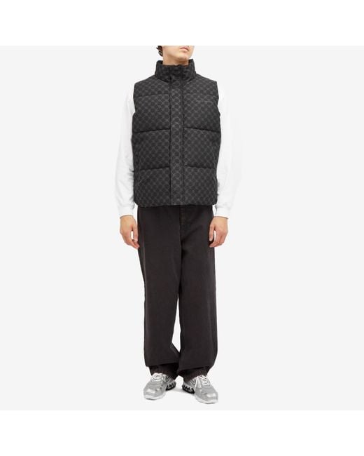 Daily Paper Pondo Monogram Down Vest in Gray for Men | Lyst
