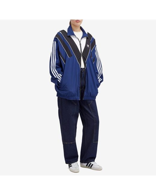 adidas Rasant Oversized Zip Off Track Top in Blue | Lyst