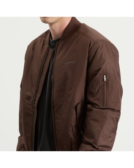 Represent Smart Bomber Jacket in Brown for Men | Lyst UK