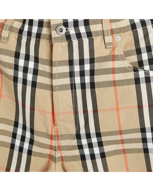 Burberry Check Trouser in Natural for Men | Lyst