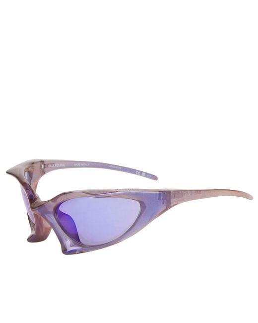 Balenciaga Bio-Based Nylon Cat-Eye Runner Sunglasses in Purple for Men ...