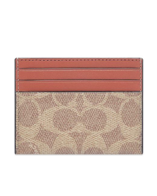 COACH Signature Card Holder in Brown for Men | Lyst