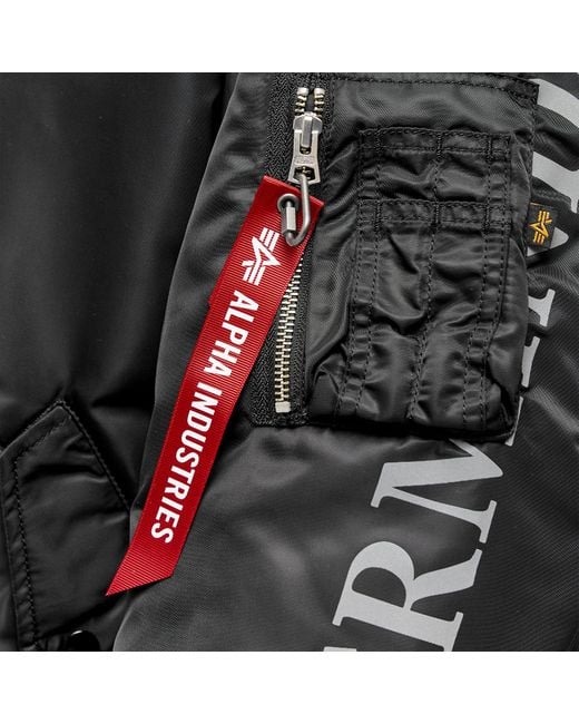 Mastermind Japan X Alpha Ma-1 Jacket in Black for Men | Lyst