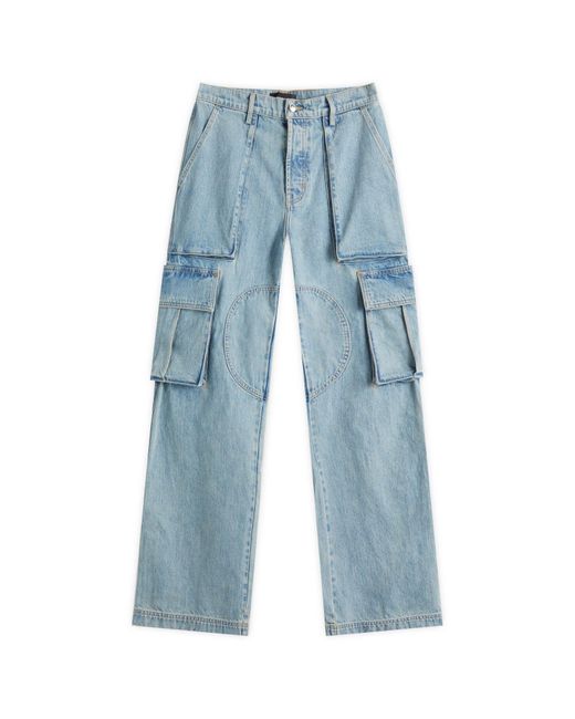 NAHMIAS Denim Logo Cargo Pants in Blue for Men | Lyst