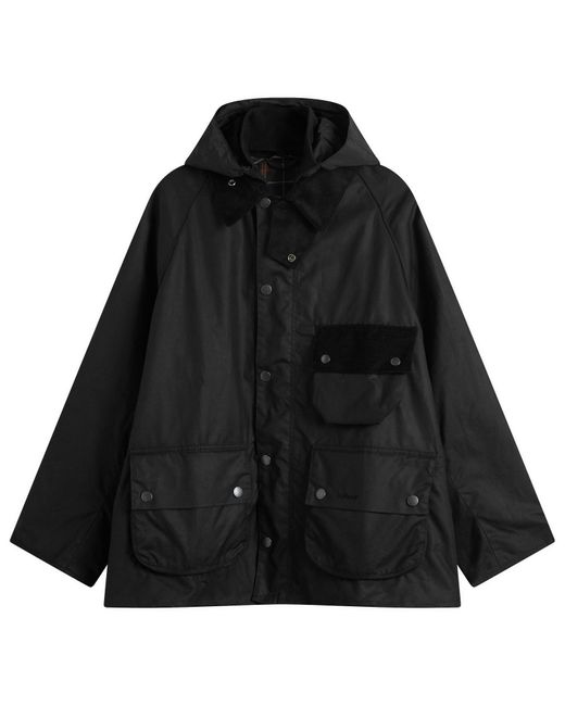 Barbour Heritage + Modified Solway Wax Jacket in Black for Men | Lyst