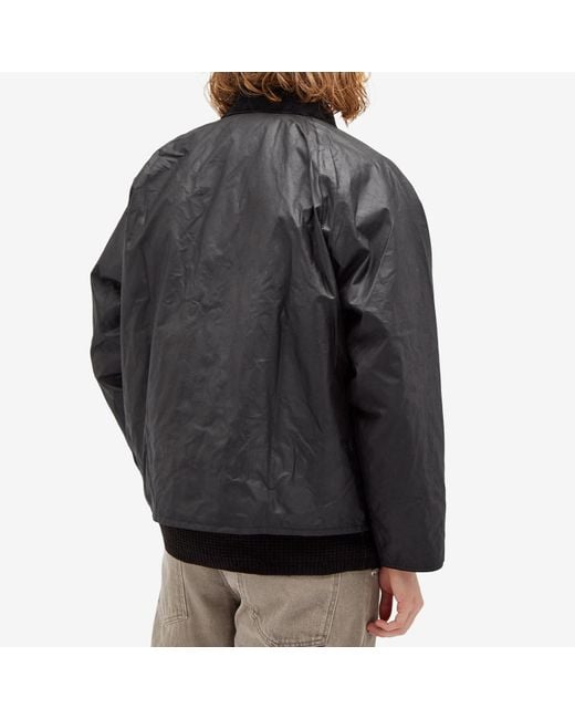 Barbour Os Transport Wax Jacket in Black for Men | Lyst