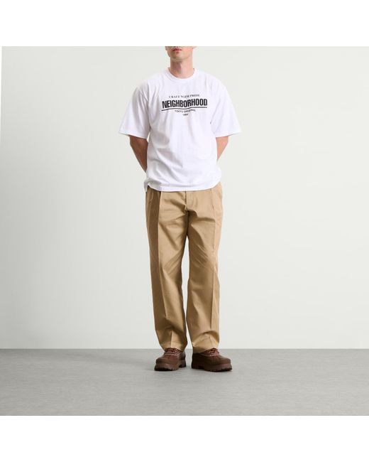 Neighborhood Two Tuck Pants in Natural for Men | Lyst UK