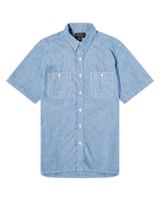 Beams Plus Short Sleeve Chambray Work Shirt in Blue for Men | Lyst
