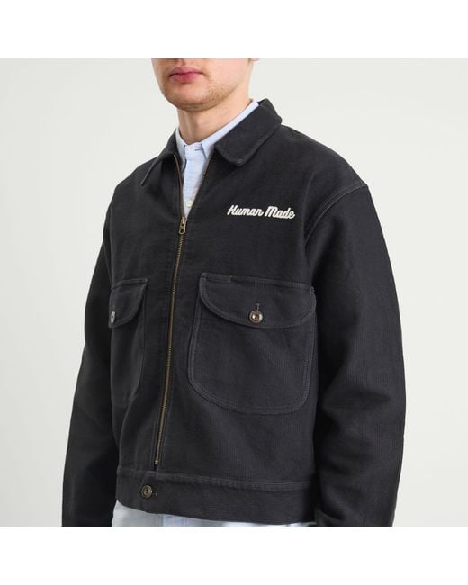 Human Made Zip Work Jacket in Black for Men | Lyst
