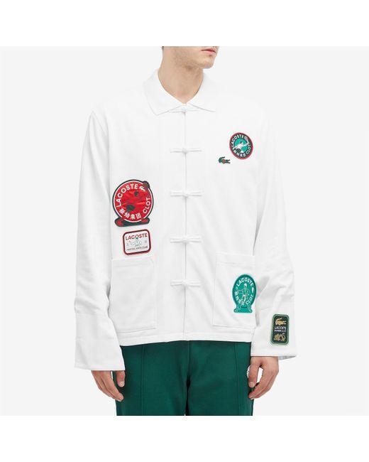 Lacoste X Clot Patch Overshirt in White for Men | Lyst