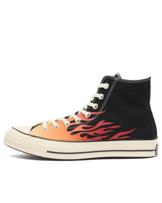 Converse Chuck Taylor 1970S Hi Flames Sneaker in Black | Lyst