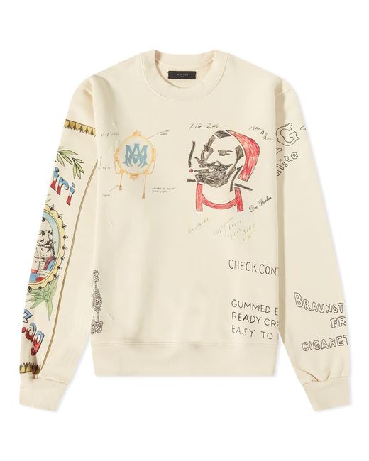 Amiri Cotton Zig Zag Crew Neck Sweat in Almond (Natural) for Men | Lyst ... Amiri Cotton Zig Zag Crew Neck Sweat in Almond (Natural) for Men | Lyst ...