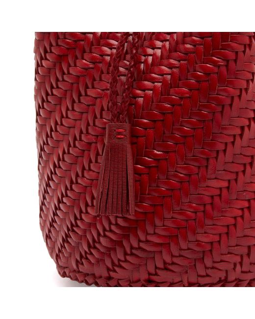 Dragon Diffusion Pompom Double Jump Bucket Bag in Red | Lyst