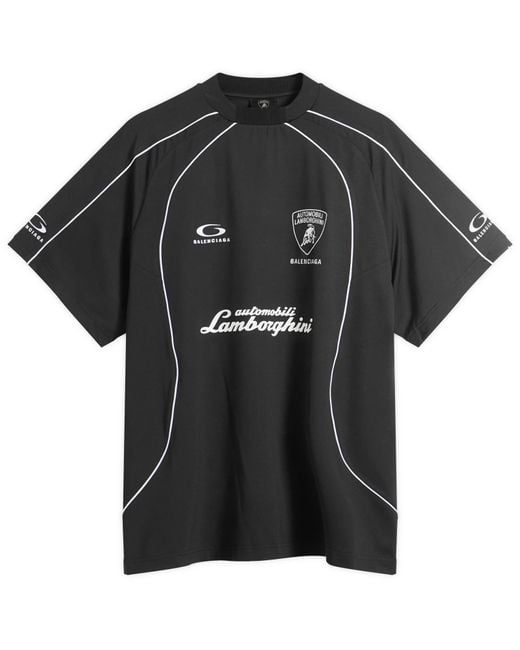 Balenciaga Automobili Lamborghini Soccer T-Shirt in Black for Men | Lyst