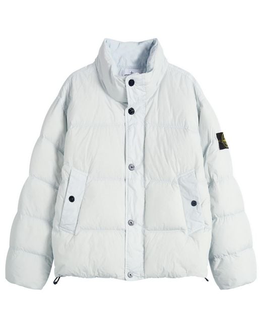 Stone Island Bomber Jacket in White | Lyst UK