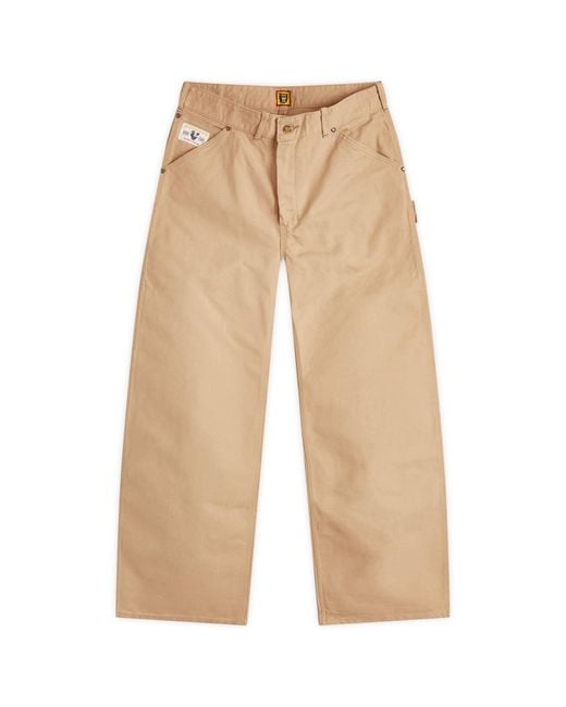 Human Made Washed Duck Work Pants in Natural for Men | Lyst
