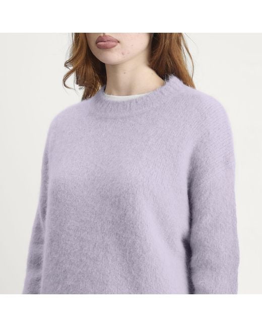 Samsøe & Samsøe Sajeanne Hairy Knit Sweater in Purple | Lyst UK