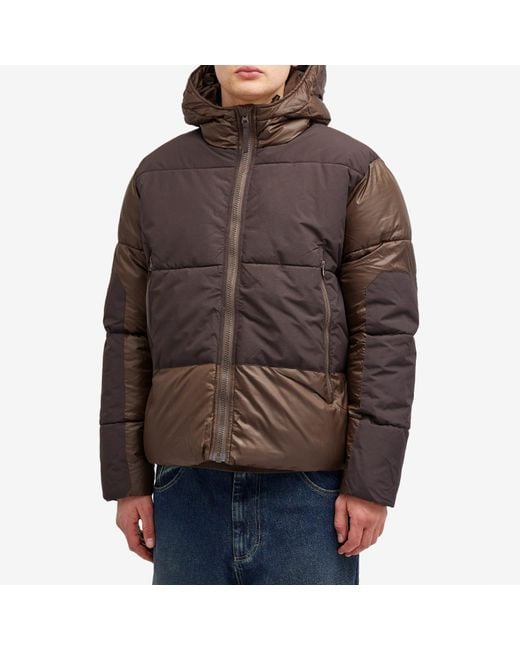 Pop Trading Co. Nylon Ripstop Puffer Down Jacket in Brown for Men | Lyst