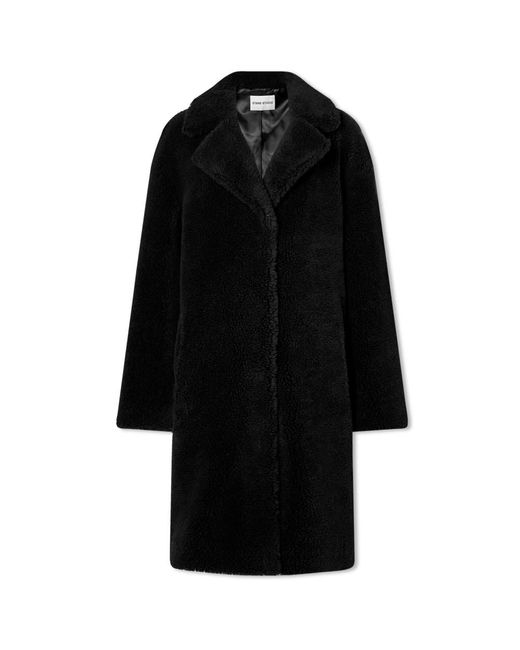 Stand Studio Black Fur Coat at Clayton Cooper blog