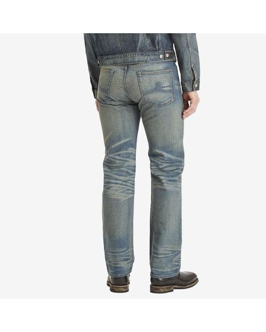 RRL Straight Leg Selvedge Jeans in Blue for Men | Lyst