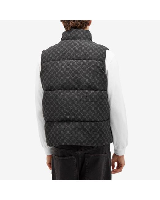 Daily Paper Pondo Monogram Down Vest in Gray for Men | Lyst