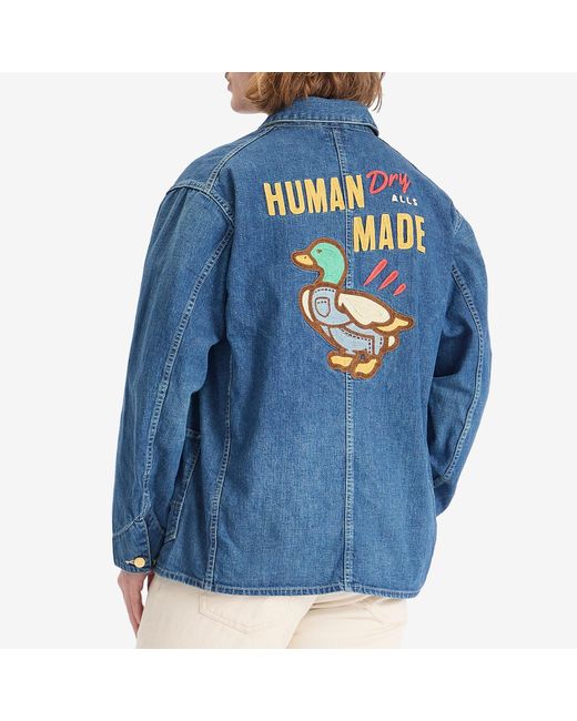Human Made Denim Future Coverall Jacket in Blue for Men | Lyst