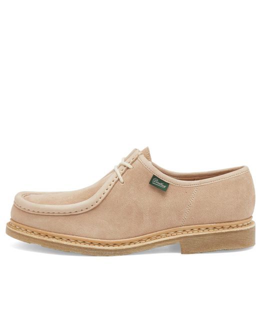 Paraboot Michael Suede Leather Lace Up Derby Shoe in Natural | Lyst