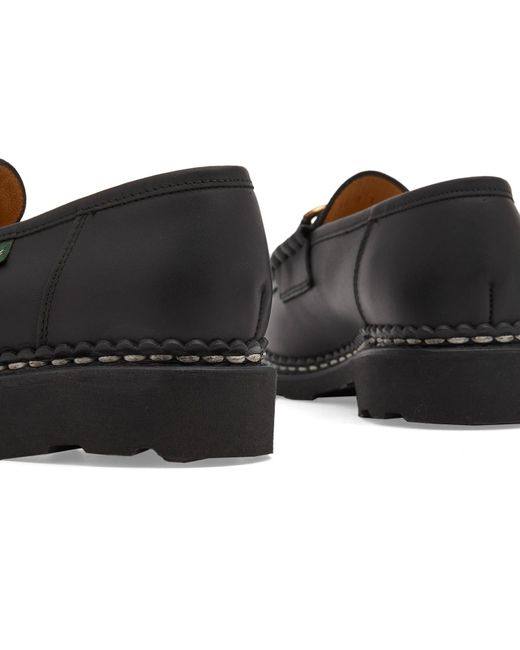 Paraboot Orsayti Leather Moccasin Shoe in Black | Lyst