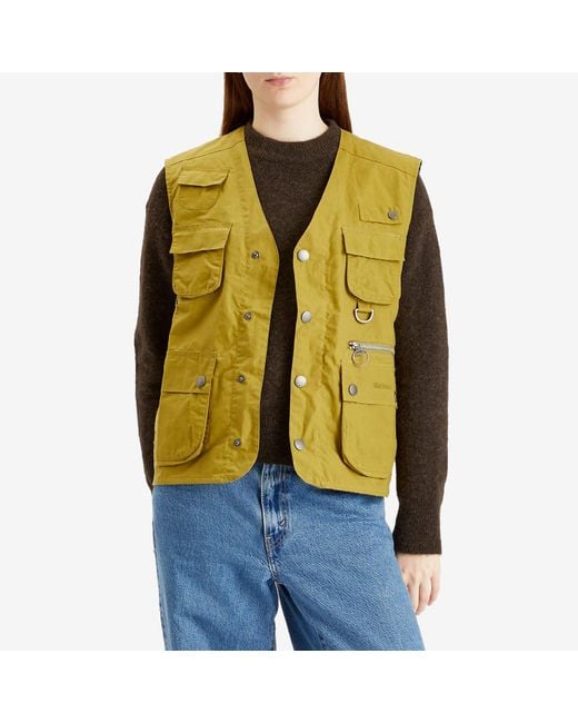 Barbour X Alexa Rebecca Gilet in Yellow | Lyst UK