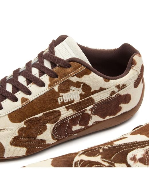 PUMA Speedcat Cow Print W Sneaker in Brown | Lyst UK