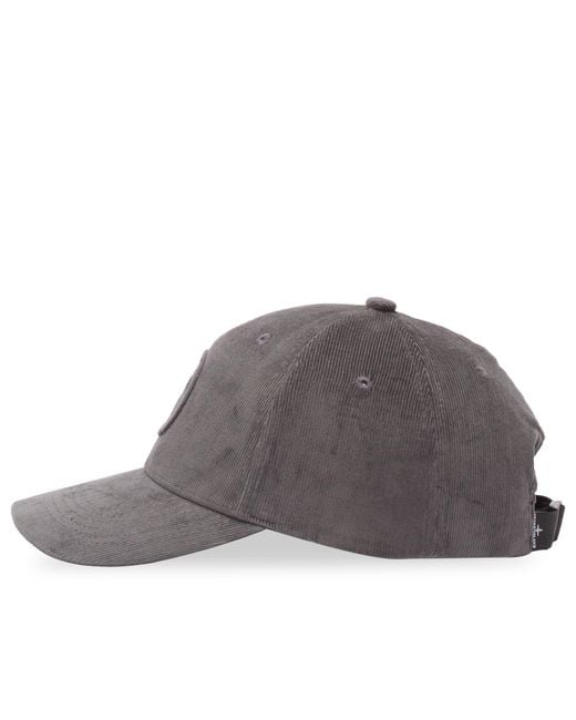 Stone Island Micro Corduroy Cap in Gray for Men | Lyst