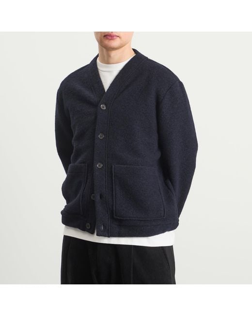 Universal Works Presented By End. Wool Fleece Adv Cardigan in Blue for ...