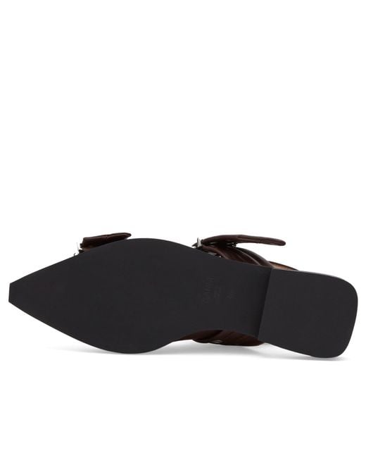 Ganni Ballerina Shoe in Brown | Lyst