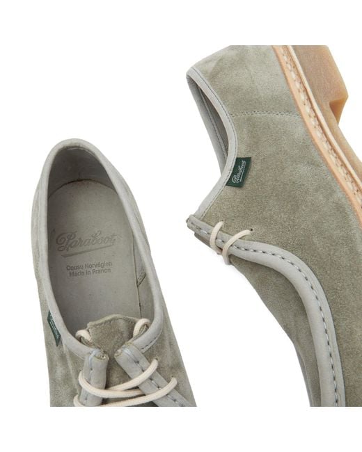 Paraboot Michael Suede Leather Lace Up Derby Shoe in Gray | Lyst