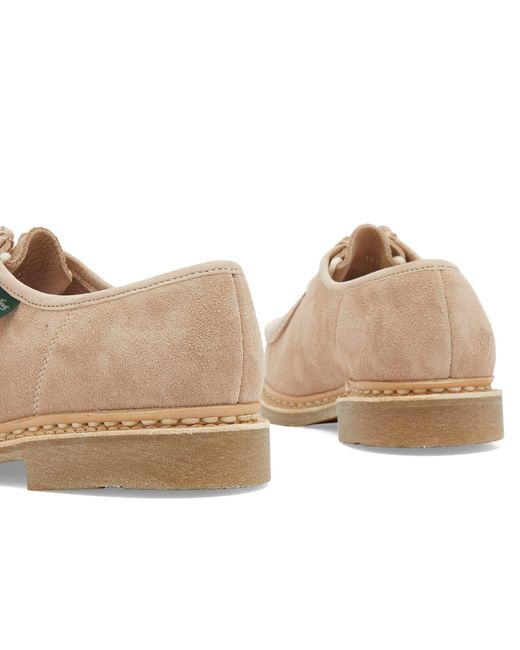 Paraboot Michael Suede Leather Lace Up Derby Shoe in Natural | Lyst