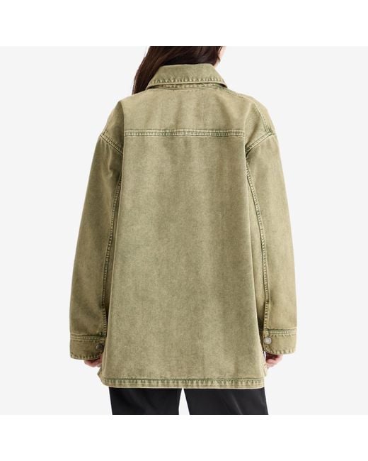 Ami Paris Adc Denim Overshirt in Green | Lyst