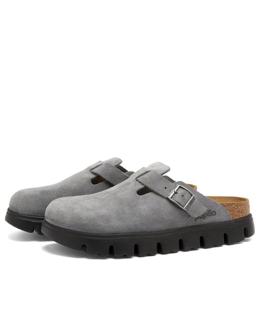 Birkenstock Boston Chunky Leve Clog in Gray | Lyst