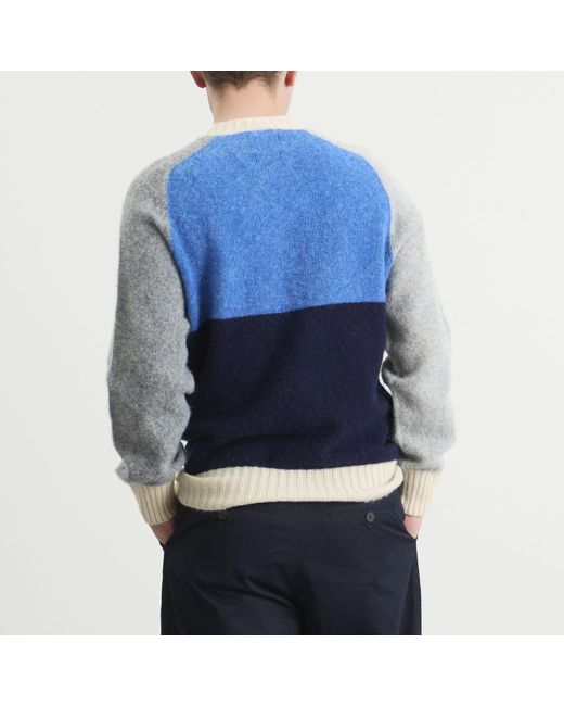 Howlin' Howlin' Firecracker Colour Block Jumper in Blue for Men | Lyst UK