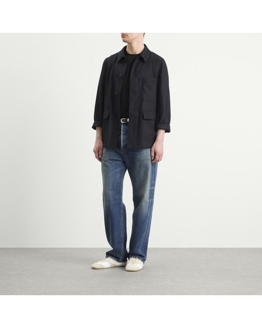 Dries Van Noten Pinstripe Worsted Wool Jacket in Blue for Men | Lyst UK
