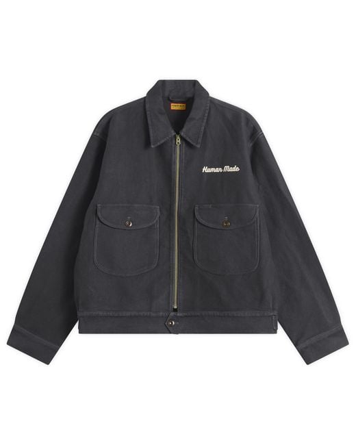 Human Made Zip Work Jacket in Black for Men | Lyst