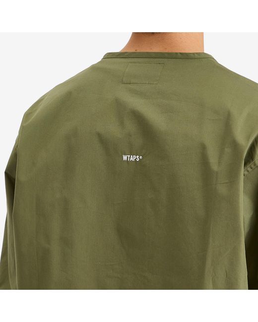 WTAPS Long Sleeve Baseball Shirt in Green for Men | Lyst
