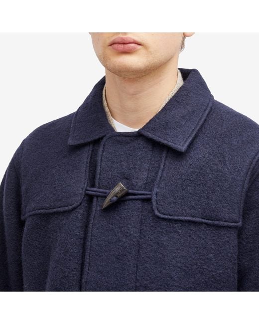 Folk Duffle Coat in Blue for Men | Lyst