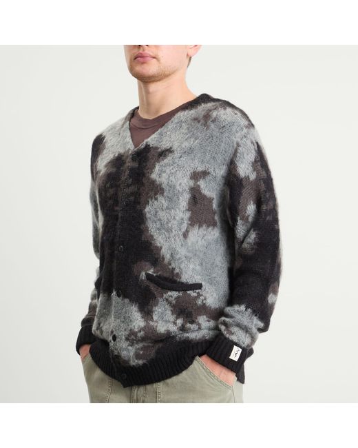 Manastash Blurry Jaquard Cardigan in Grey for Men | Lyst UK