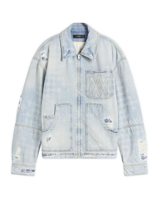 Amiri Denim Repair Work Jacket in Blue for Men | Lyst