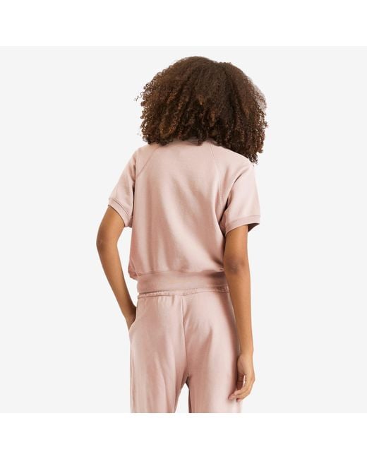 Skims Raglan Short Sleeve Sweatshirt in Pink | Lyst