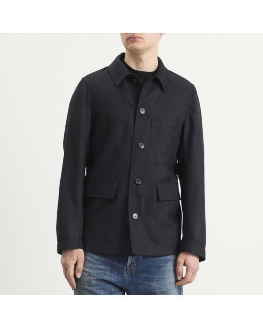 Dries Van Noten Pinstripe Worsted Wool Jacket in Blue for Men | Lyst UK