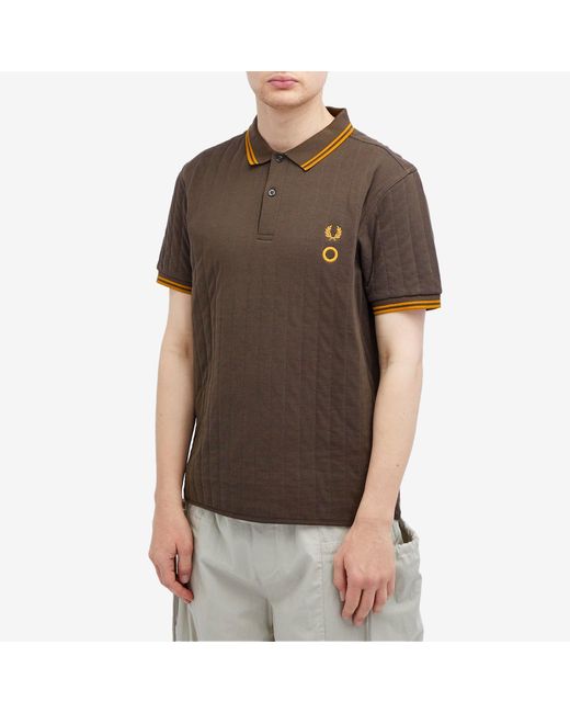Fred Perry X Craig Quilted Polo in Brown for Men | Lyst