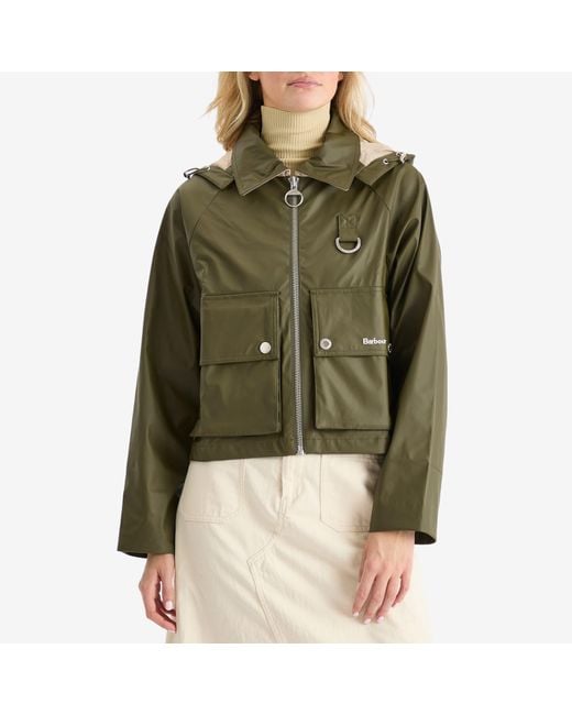 Barbour June Showerproof Jacket in Green | Lyst