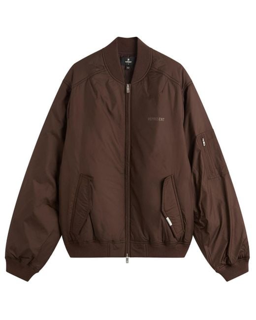 Represent Smart Bomber Jacket in Brown for Men | Lyst UK